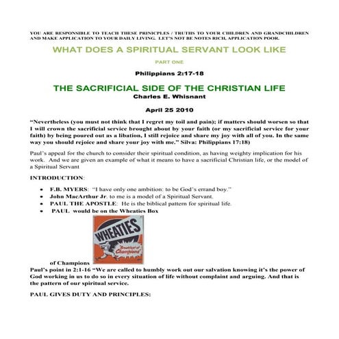 Philippians 2 17 Outline 4 25 10 | DOCX