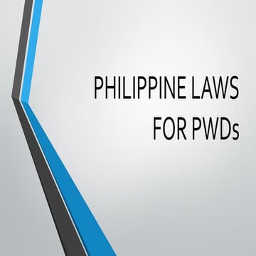 PHILIPPINE-LAWS-FOR-PWDs.pptx (1).pdf inclusive | PDF