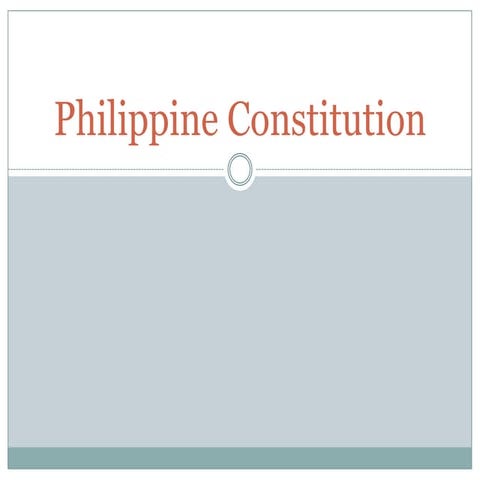 Philippine constitution | PPTX