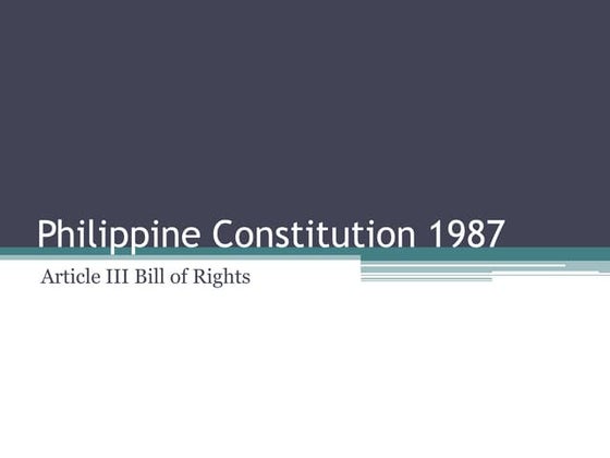 The 1987 philippine constitution | PPTX