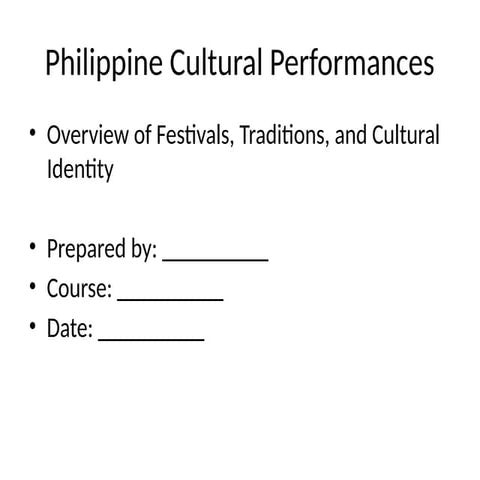 Cultural Performance and Indigenous Practices, and Religious Rites and ...