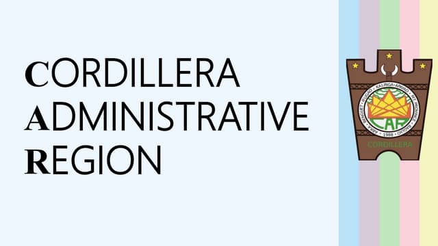 (CAR)Cordillera Administrative Region | PPTX