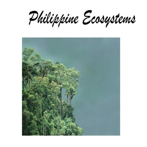 Philippine ecosystems lecture notes | PDF