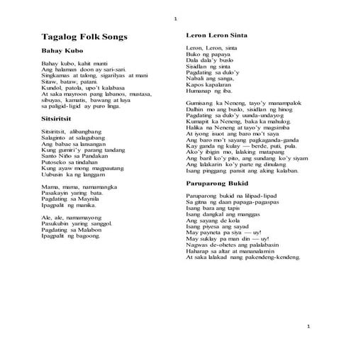 Philippine folk songs | PPT