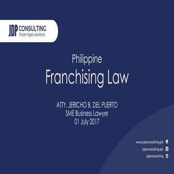 Philippine Franchising Law | PPTX