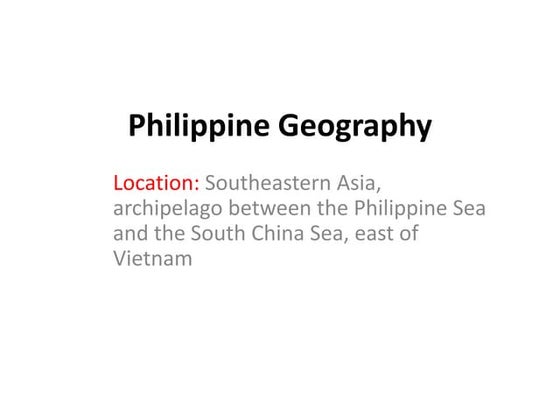 The Philippine Archipelago.pptx | Geography | Science