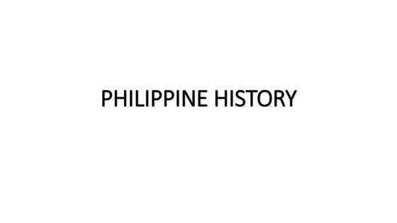 reading in philippine history first examination | PDF