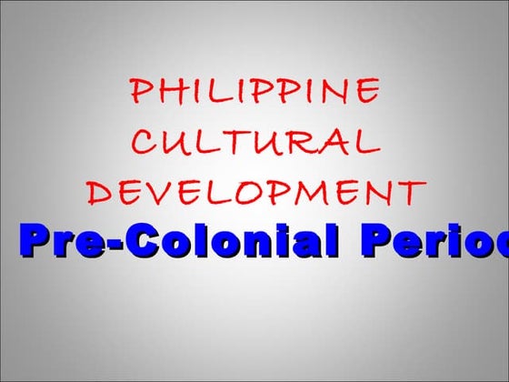 Pre colonial-period | PPTX