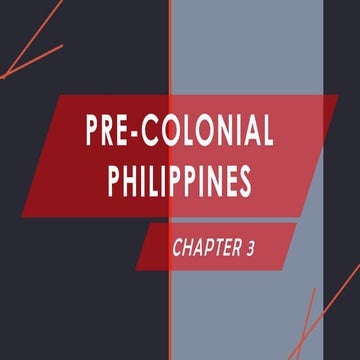 Philippine history chapter 3 pre colonial | PPTX