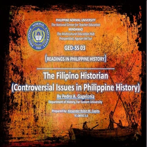Philippine history controversial issues by pedro gagelonia (chapters 1 ...