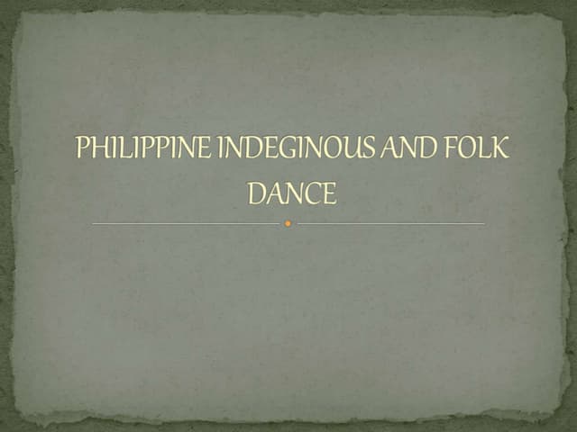 Philippine folk dance | PPTX
