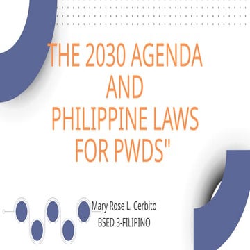 PHILIPPINE LAW FOR PWDS.pptx............. | PPTX