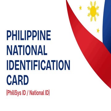 Philippine National Identification Card - Powerpoint Presentation | PDF