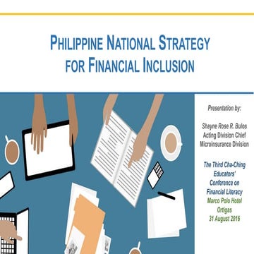PHILIPPINE NATIONAL STRATEGY FOR FINANCIAL INCLUSION | PDF