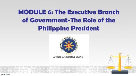 Philippine Government: The Executive Branch | PPT | Law