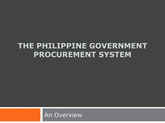 Government procurement Act RA 9184 | PPTX