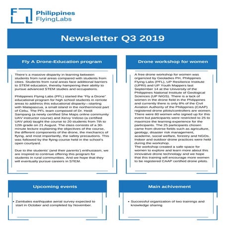 Philippines Flying Labs Newsletters 2019 | PDF