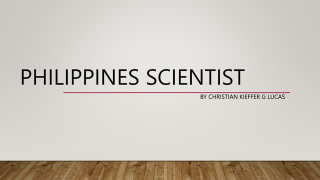 Famous filipinos in the field of science | PPTX