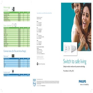 Philips modular switches_price_list_201205 | PPT