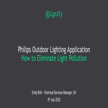ILP CPD webinar: How to eliminate light pollution - How we can mitigate ...