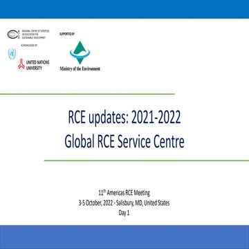 RCE Updates: 2021-2022 | PPTX | Environment | Science