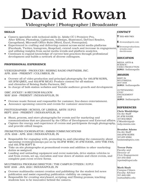 John Newman Resume 2020 | PDF