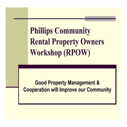 Phillips Rental Property Management Presentation | PDF