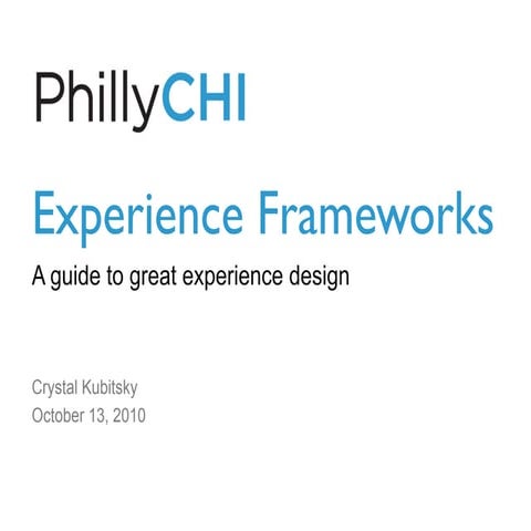 Experience Design Concepts And Case Studies Peter Benz Editor | PDF