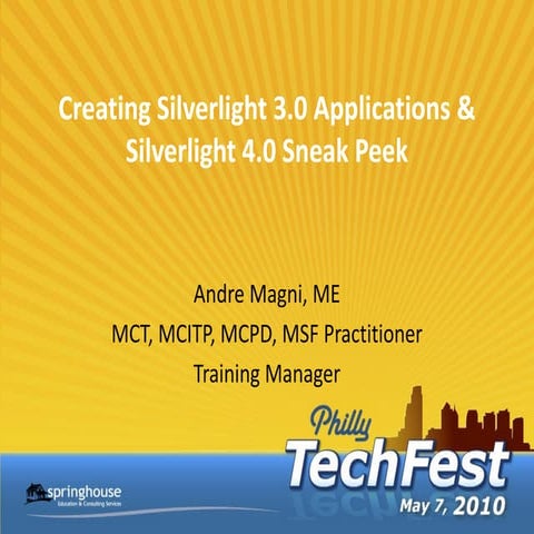 Philly Tech Fest Silverlight | PDF | Computer Software and Applications | Computing