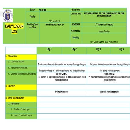PHILO-Daily Lesson Log-WEEK-3.docx,,,...........,..............,,... | DOCX