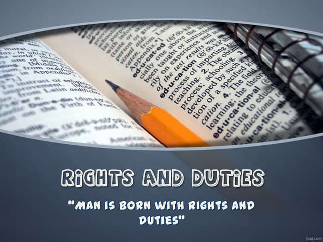 Rights duties and responsibilities of a citizen | PPT