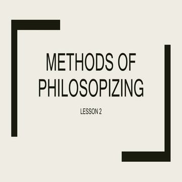 methods of philosophizing | PPTX