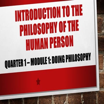 Module 1: DOING PHILOSOPHY | PPTX