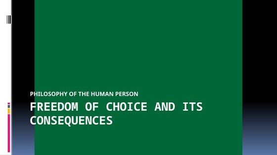 Freedom Slide for Philosophy, and different types of Freedom | PPT