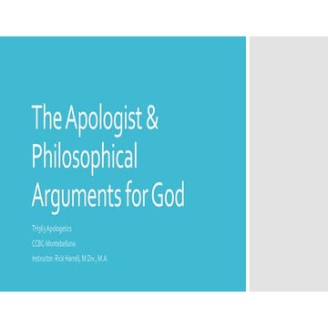 Philosophical Arguments for God ppt | PPTX