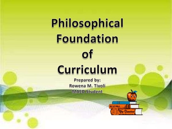Philosophical and psychological foundations of curriculum | DOCX ...