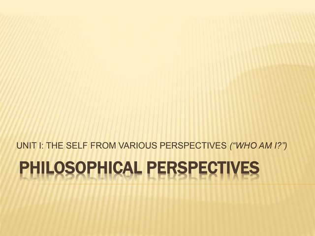 GEC 1 Understanding the Self (Module 1: A Philosophical Journey to ...