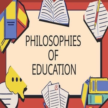 Philosophies of Education (Teaching Profession) | PPTX