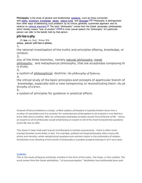 Introduction to philosophy | PPTX