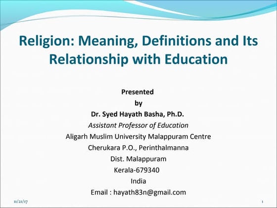 Religious Education, what it IS | PPT