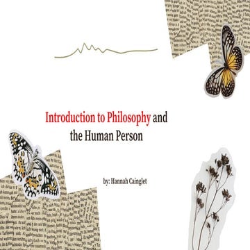 Introduction to Philosophy and the Human Person | PDF