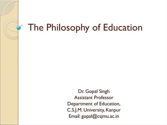 The Philosophy of Education.ppt