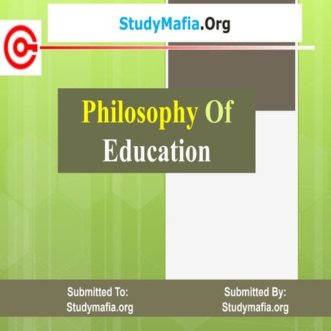 philosophy-of-education.pptx | Primary Education | Education