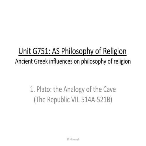 AS Philosophy of Religion (OCR): Ancient Greek influences on religious ...