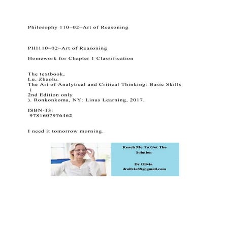 Philosophy 110–02–Art of ReasoningPHI110–02–Art of Reasoning.docx