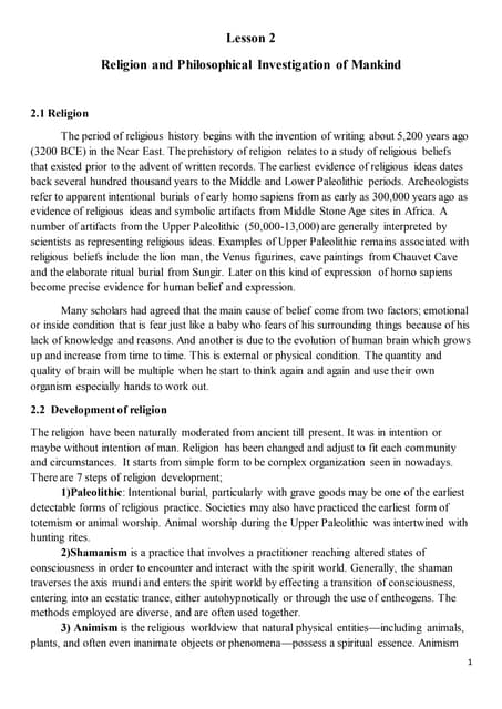 Lesson 1 understanding the nature of religion | PPT