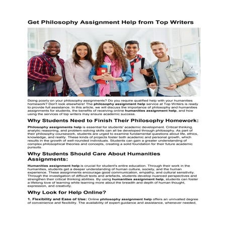 Philosophy Assignment Help Service by Top Writers.pdf