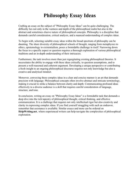 Example Of Philosophical Essay.pdf
