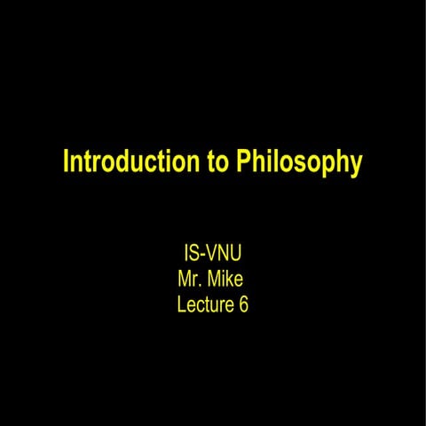 Philosophy Lecture 06 | PPT