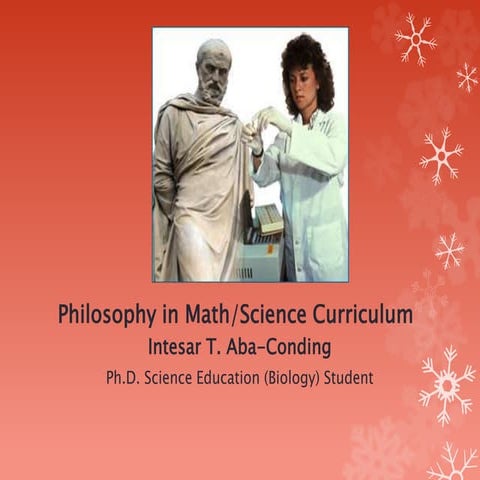Philosophy math and science curriculum | PPTX